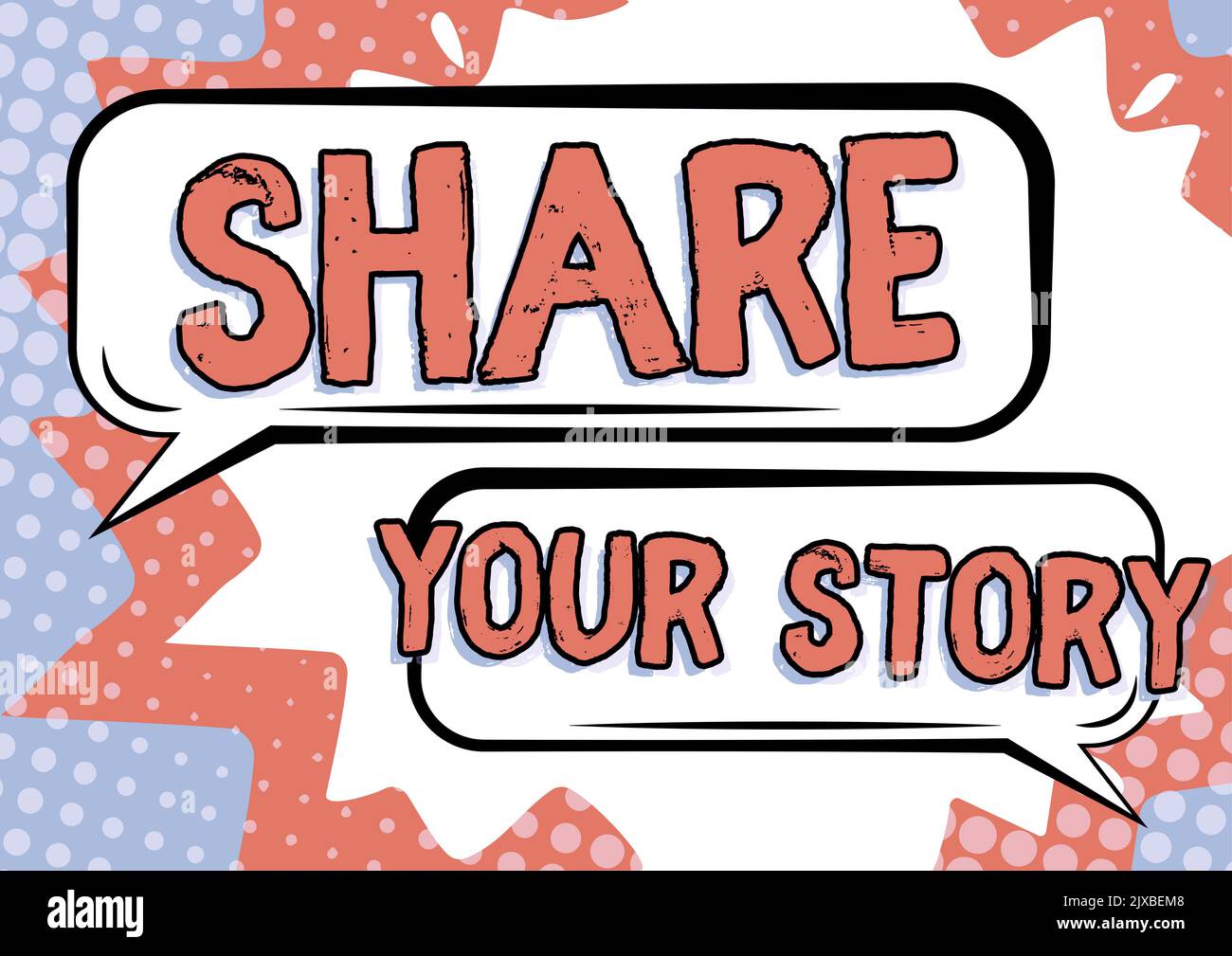 Conceptual caption Share Your Storyasking someone to about himself ...