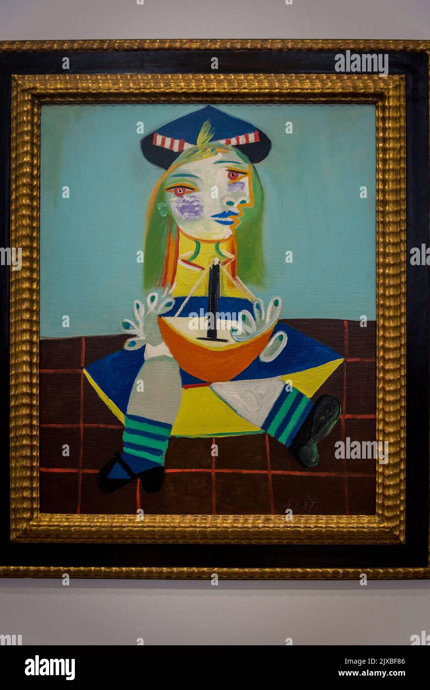 Maya with boat painting, Maya Ruiz-Picasso, Daughter of Pablo exhibition at the Picasso Museum ...