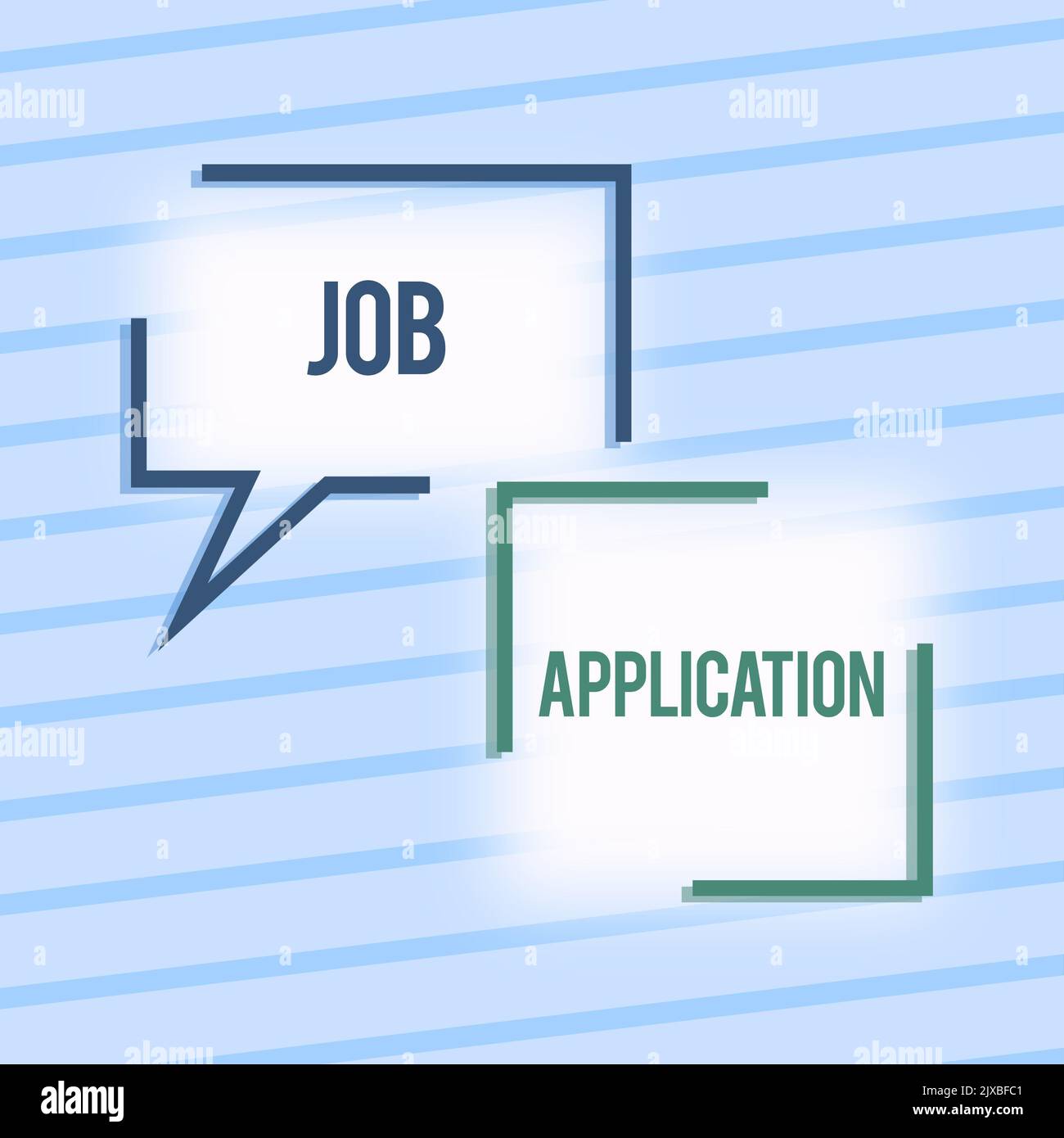 Text caption presenting Job ApplicationThe standard business document ...