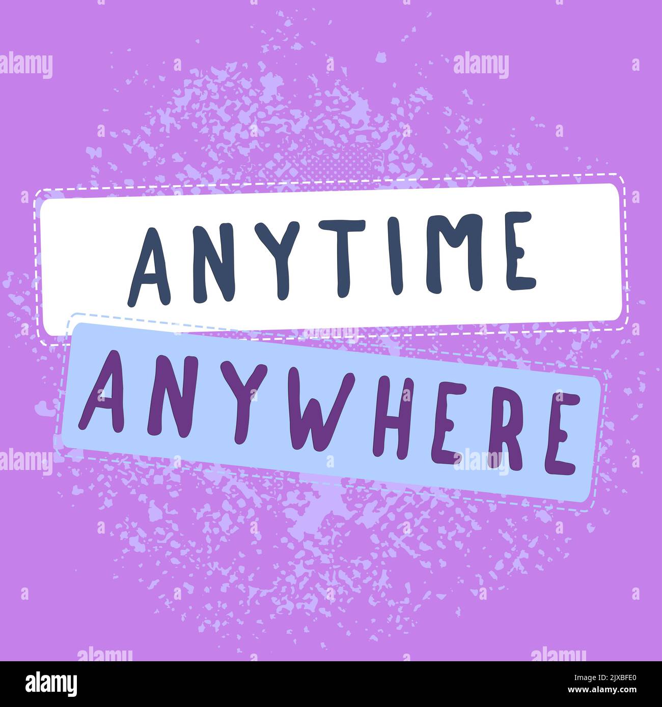 Text caption presenting Anytime Anywheresaying that you can do ...