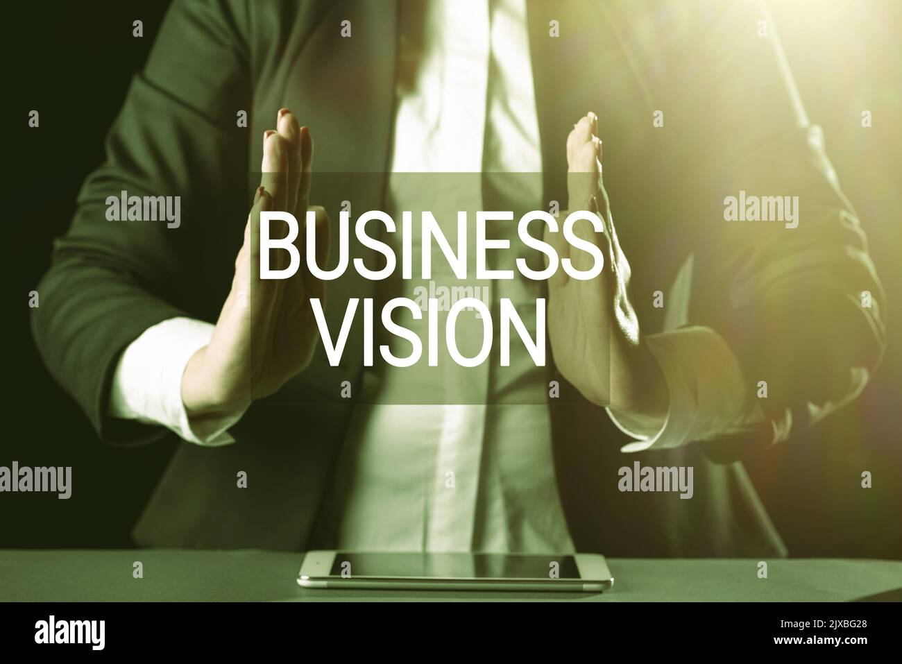 Text showing inspiration Business Visiongrow your business in the ...