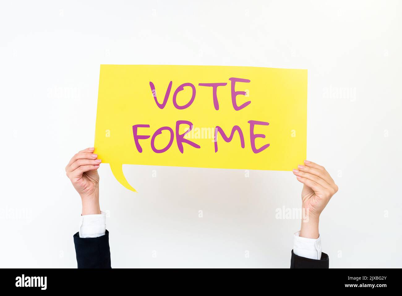 Text caption presenting Vote For Me. Word for Campaigning for a ...