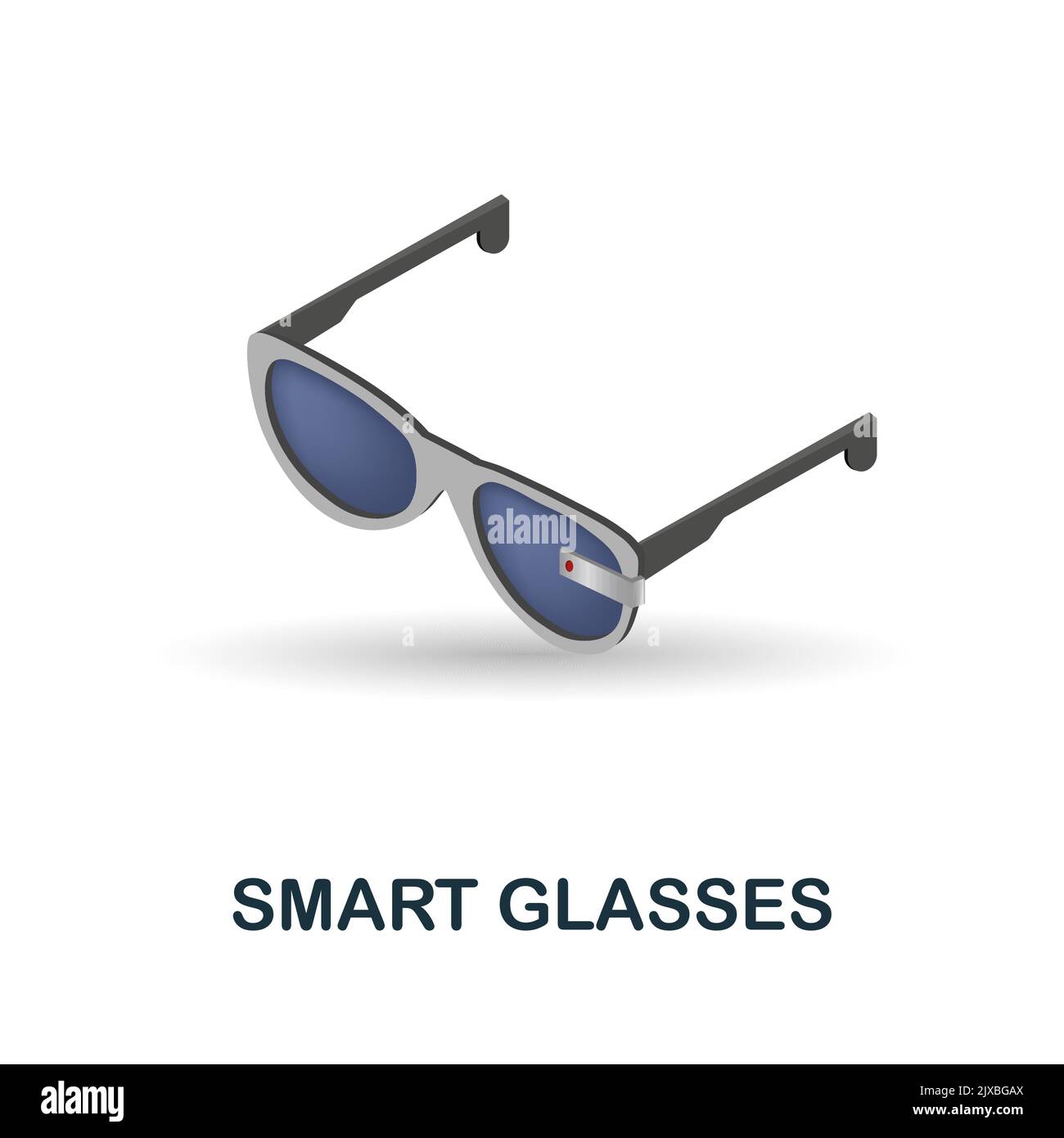 Smart Glasses icon. 3d illustration from artificial intelligence ...