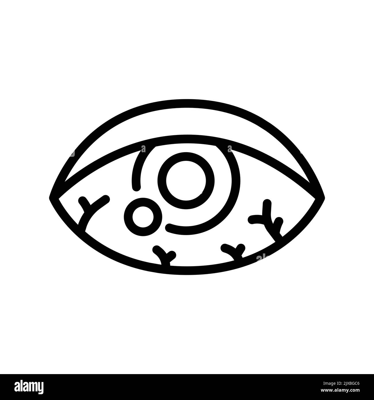 Dry Eye olor line icon. Pictogram for web page Stock Vector Image & Art ...