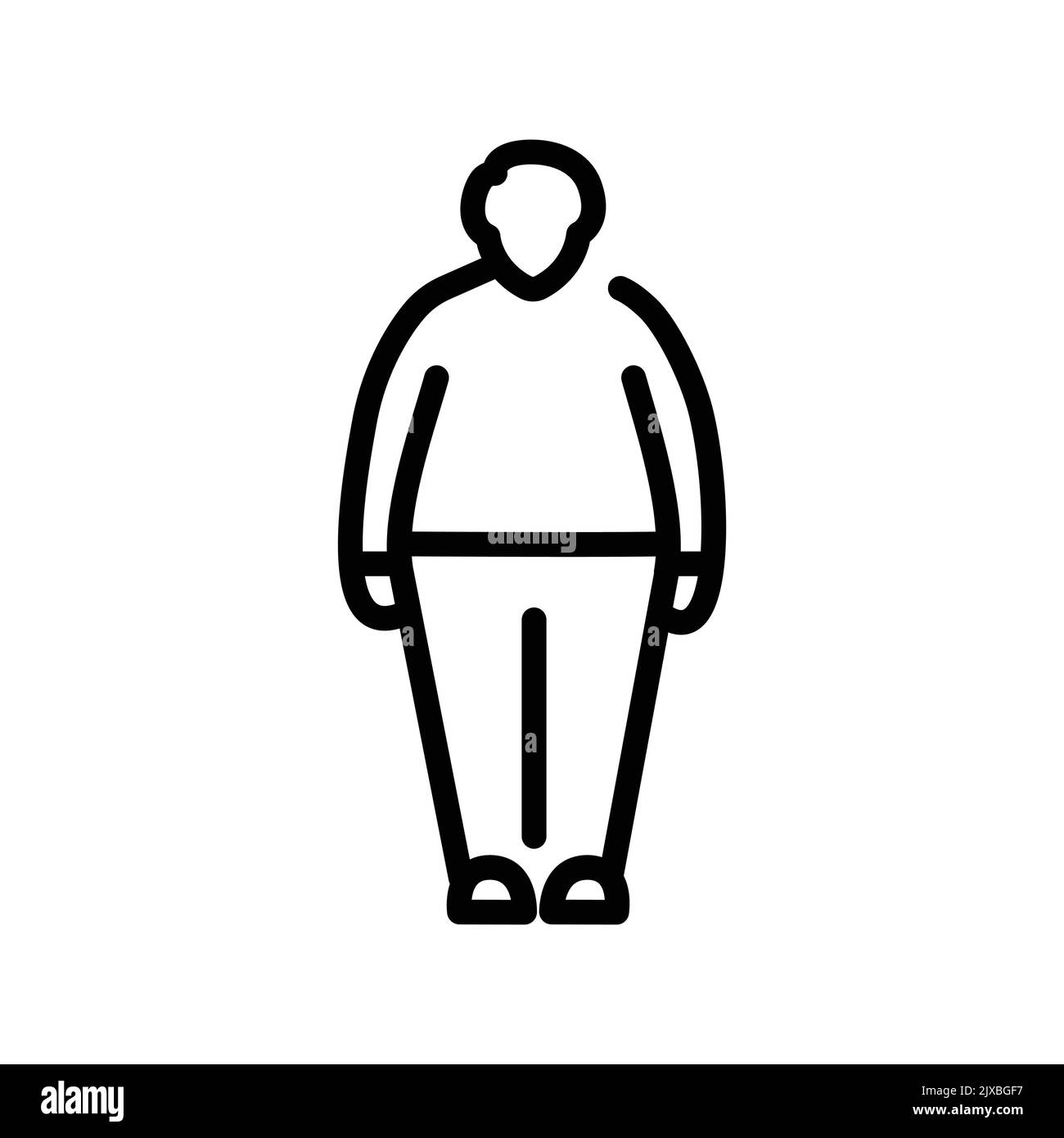Obesity olor line icon. Pictogram for web page Stock Vector Image & Art ...