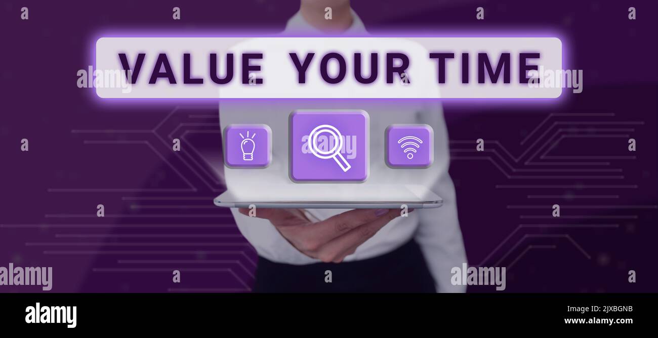 Text caption presenting Value Your Timeasking someone to make schedule ...