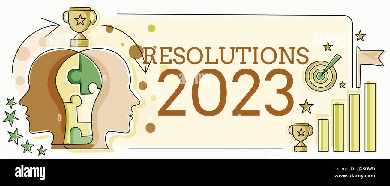 Conceptual display Resolutions 2023list of things wishes to be fully ...