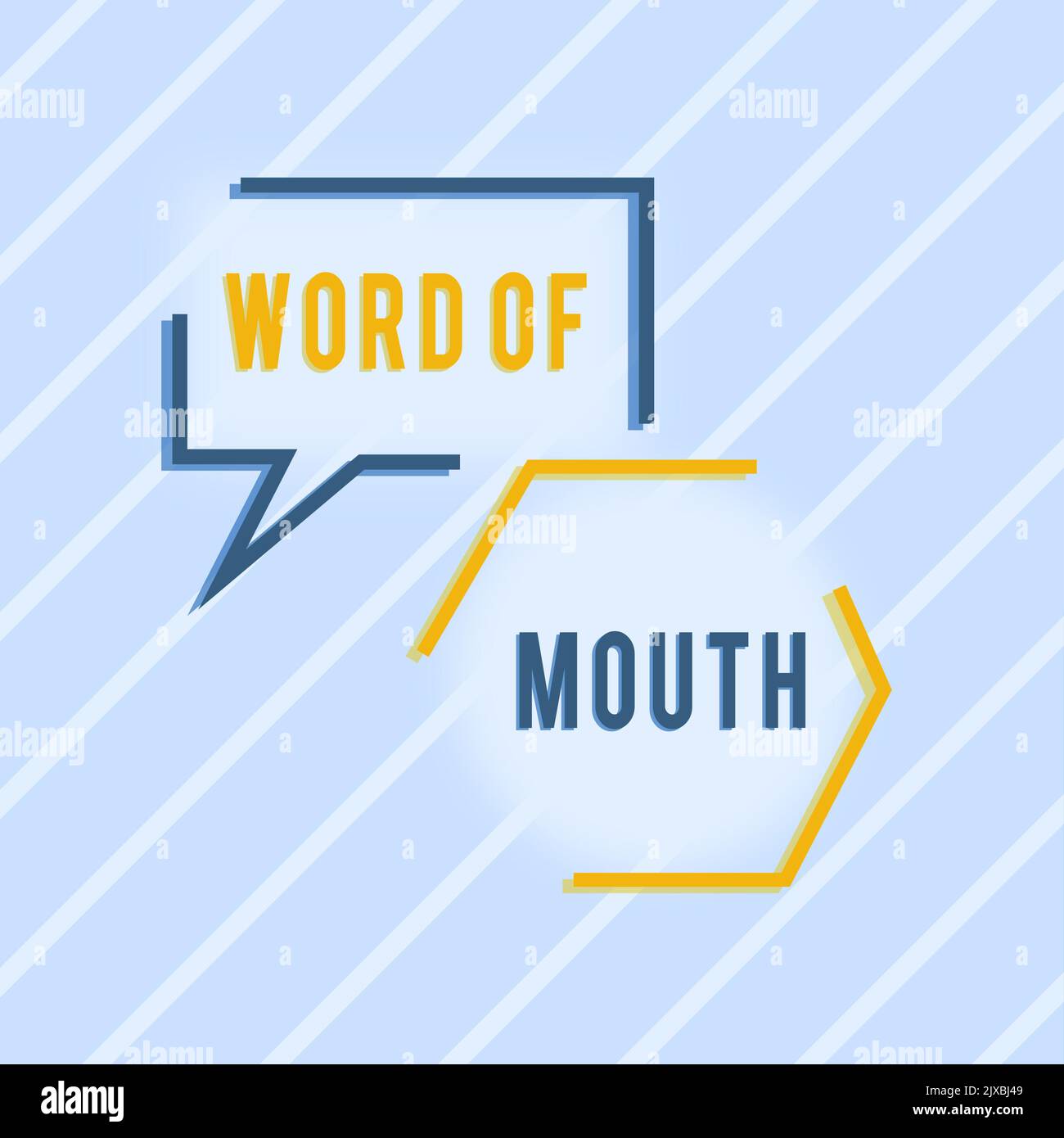 Inspiration showing sign Word Of Mouth. Word for Oral spreading of ...