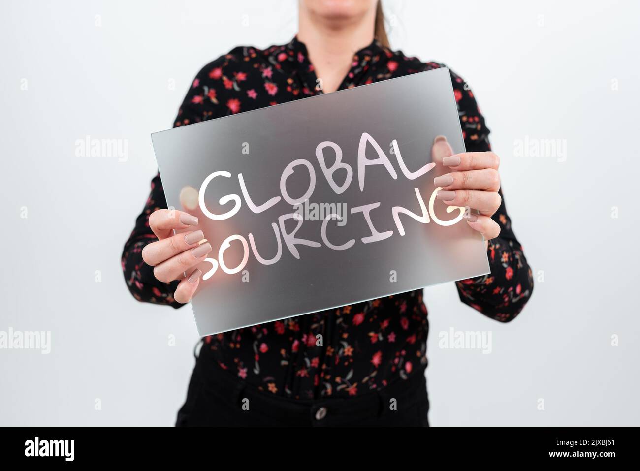 Text caption presenting Global Sourcingpractice of sourcing from the ... Text caption presenting Global Sourcingpractice of sourcing from the ...