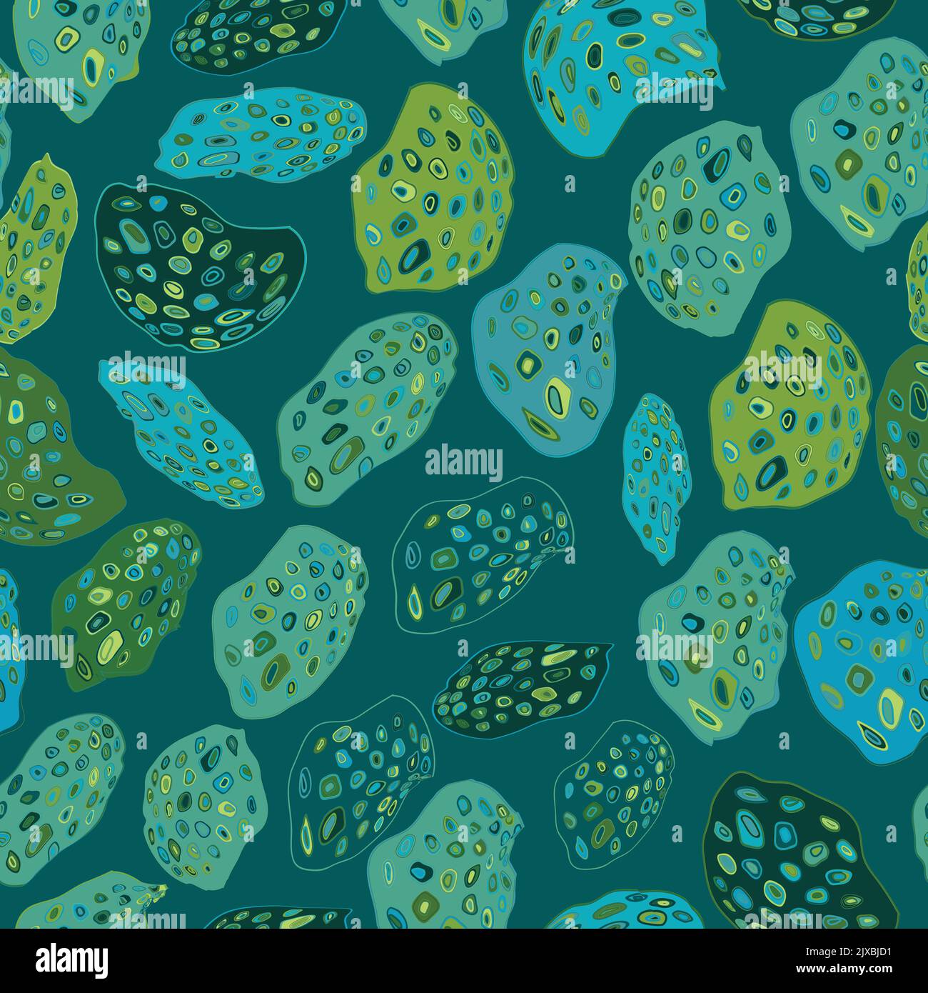 Lotus seed pods seamless pattern. Beautiful floral design elements ...