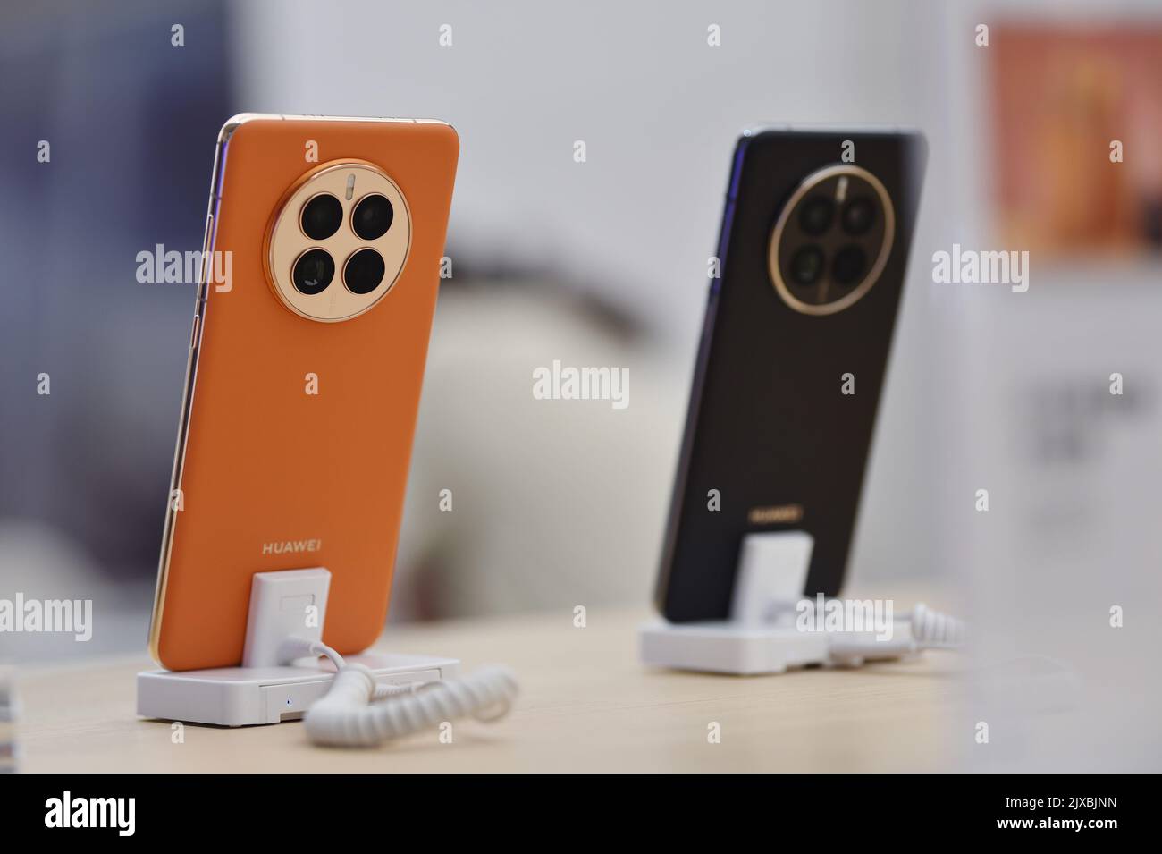 NANJING, CHINA - SEPTEMBER 6, 2022 - A Huawei Mate50 series mobile ...
