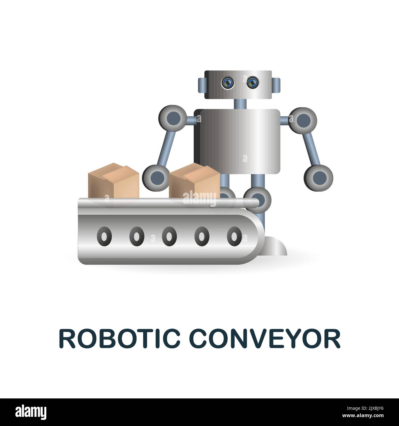 Robotic Conveyor icon. 3d illustration from artificial intelligence ...