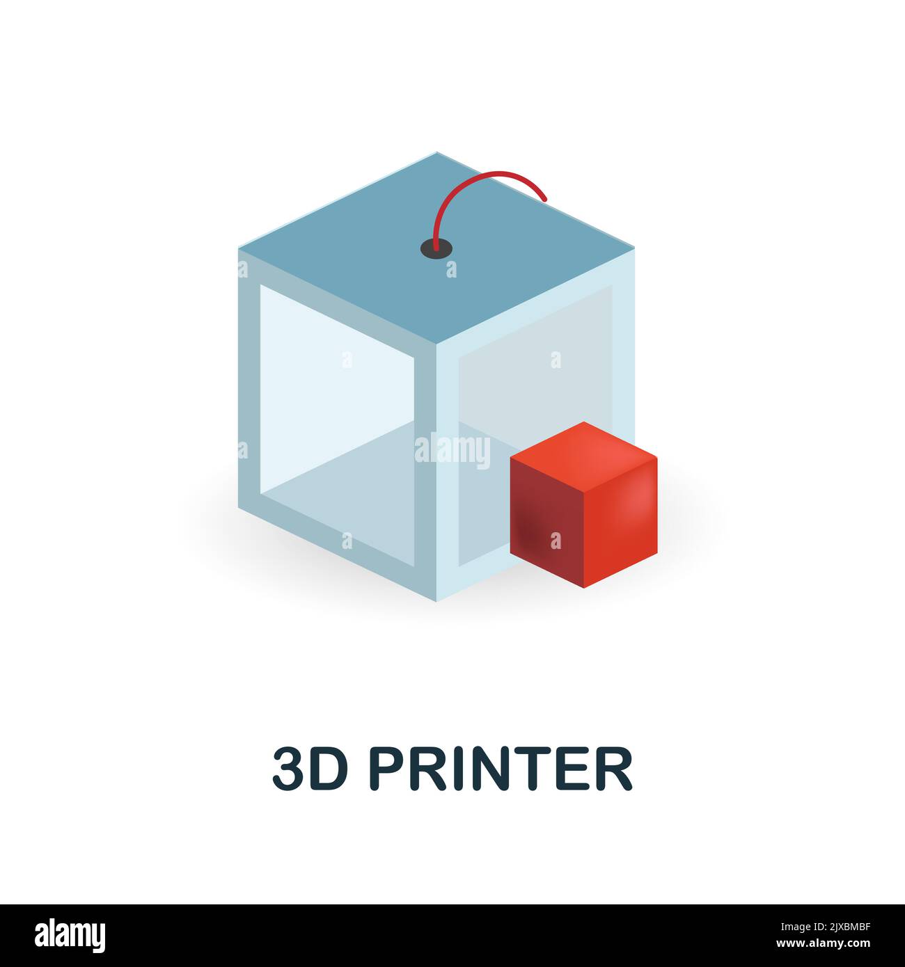 3D Printer icon. 3d illustration from artificial intelligence collection. Creative 3D Printer 3d ...