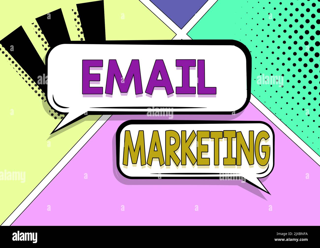 Text caption presenting Email MarketingSending a commercial message to ...