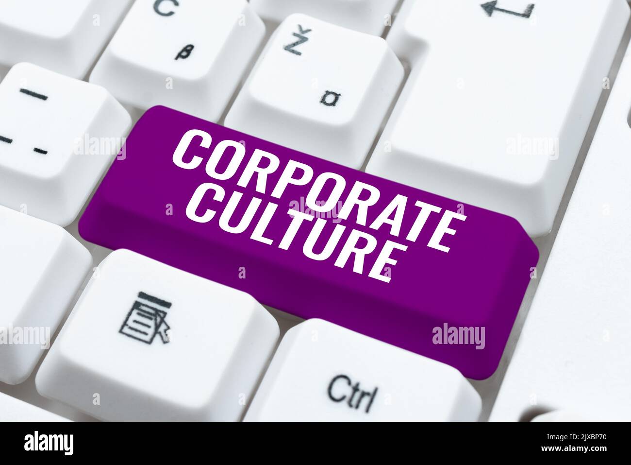Text sign showing Corporate CultureBeliefs and ideas that a company has ...