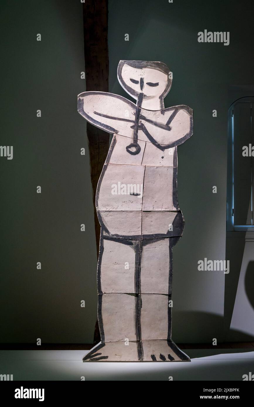 Cardboard cutout of a Flute player by Picasso, Picasso Museum, an art ...