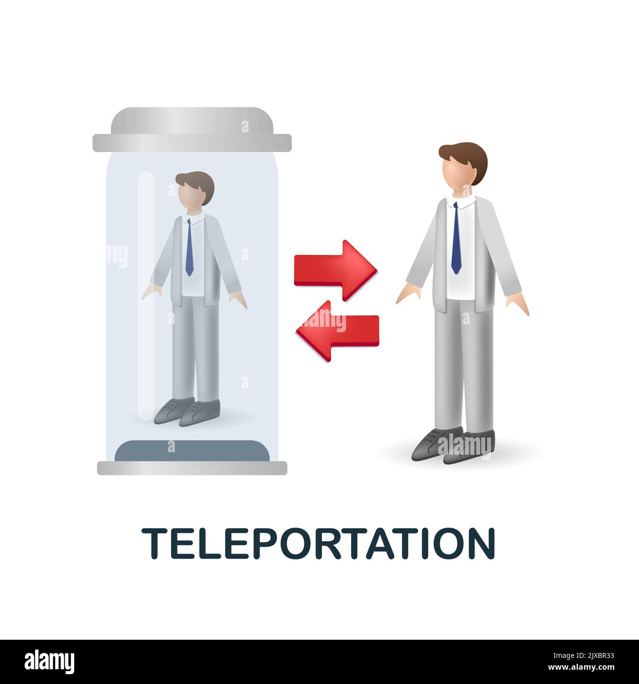 Teleportation icon. 3d illustration from artificial intelligence ...