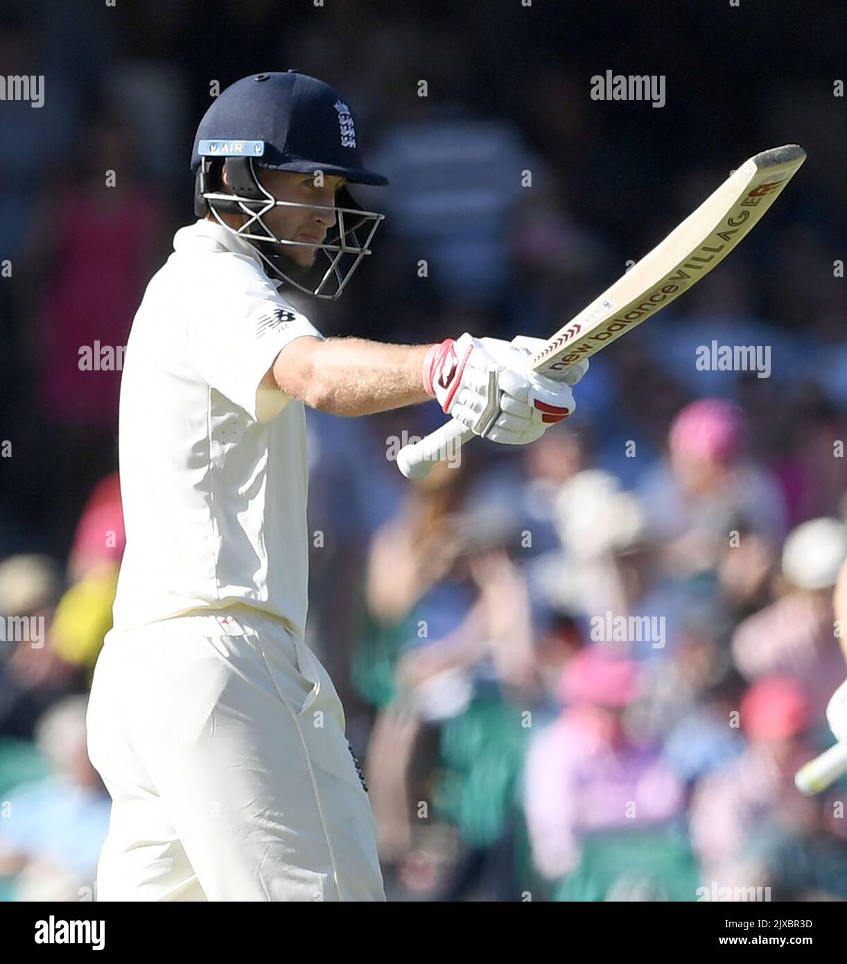 England's Joe Root gestures to the fans after making his 50 runs during ...