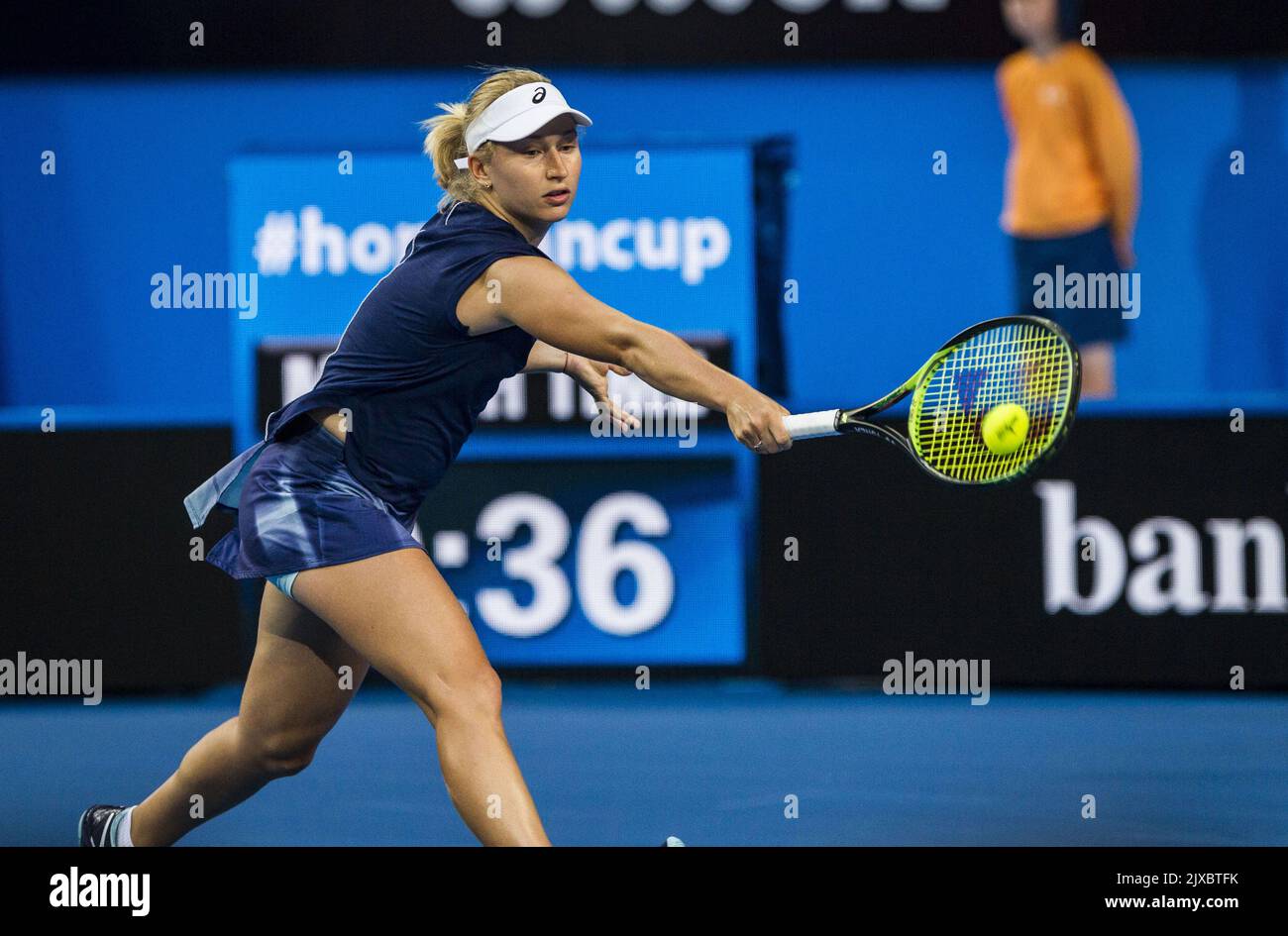 Daria Gavrilova of Australia returns to Angelique Kerber of Germany ...