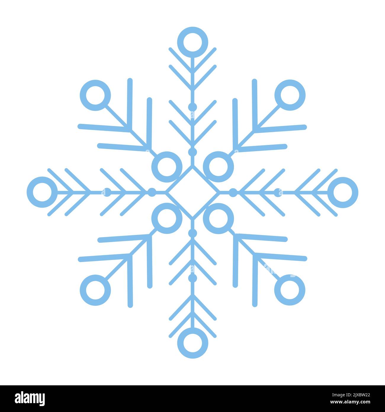 Snowflake Christmas winter decoration isolated on white background ...