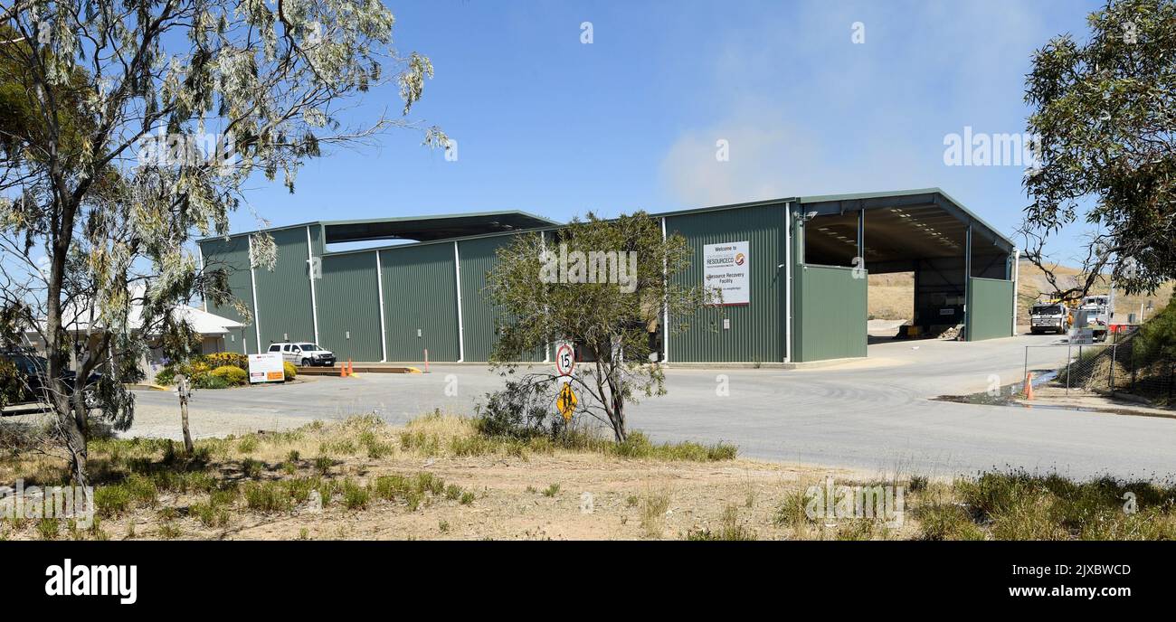 CFS crews attend a fire at Southern Waste ResourceCo near McLaren Vale ...