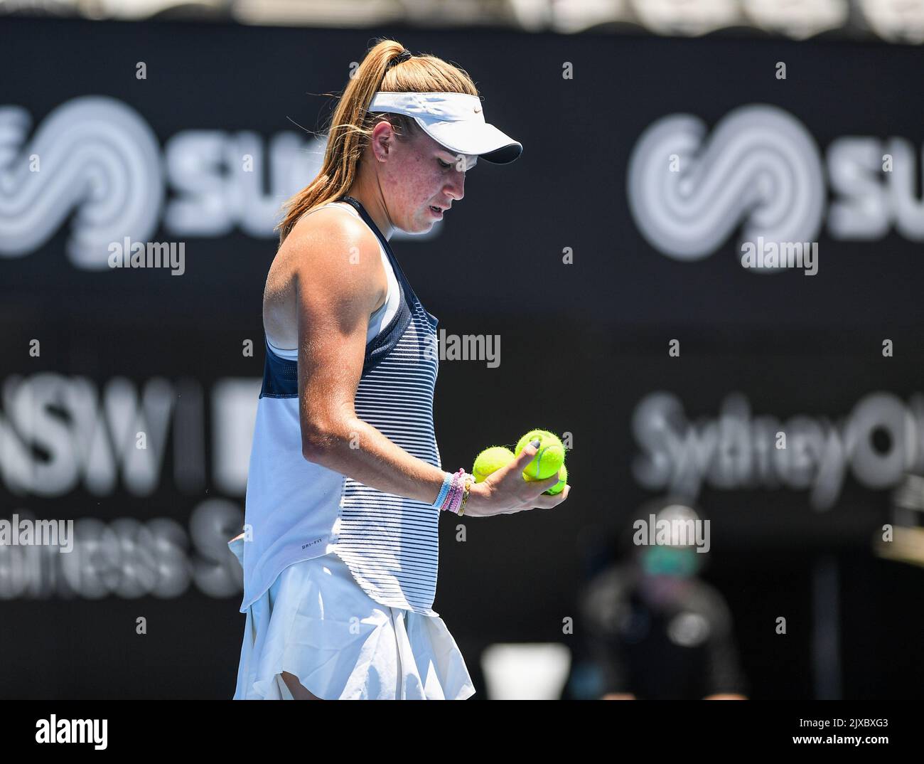 Ellen Perez of Australia against Kristina Mladenovic of France during ...