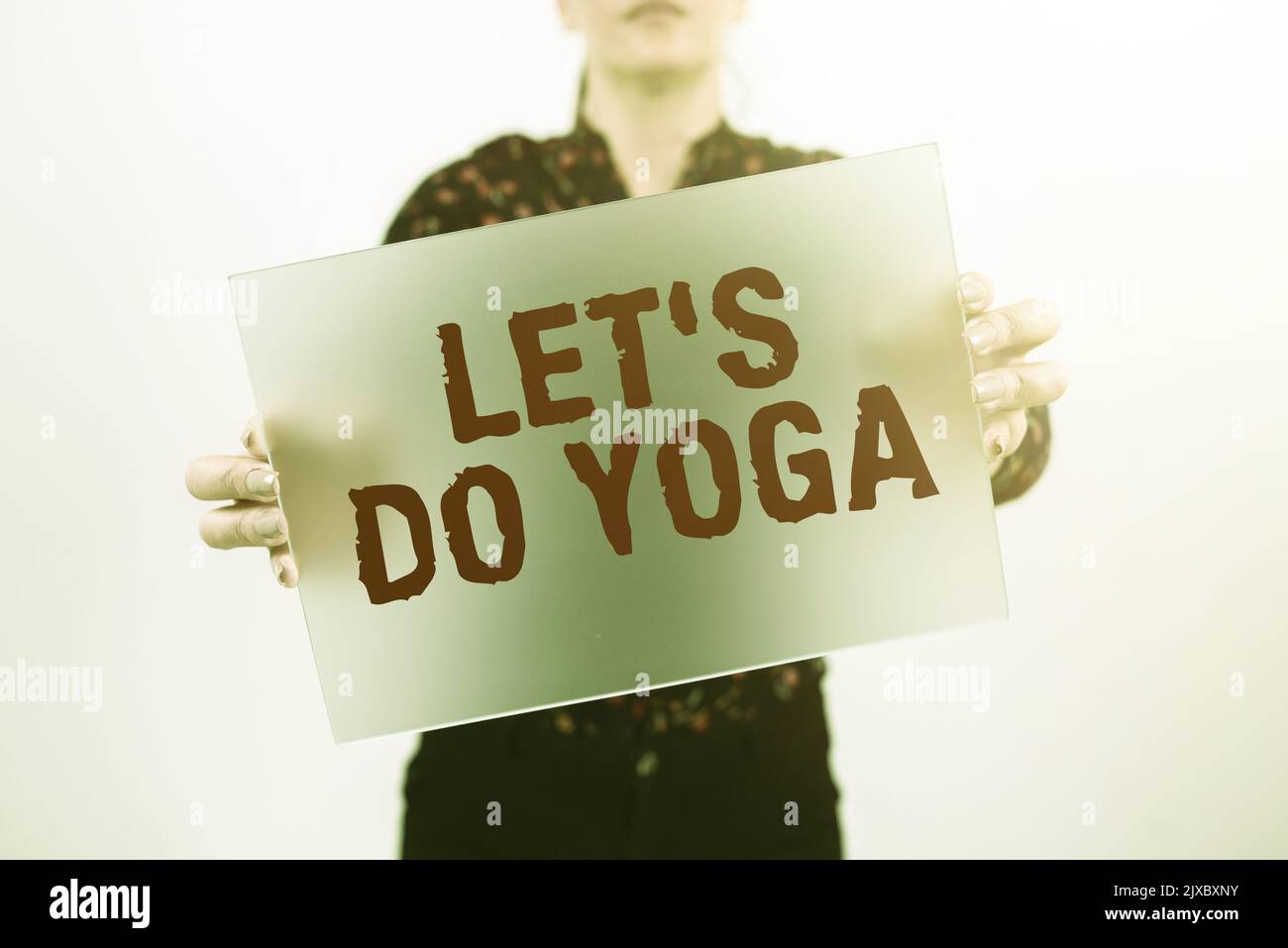Conceptual display Let S Is Do Yoga. Word Written on Right moment for ...