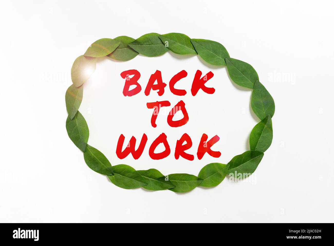 Handwriting text Back To Work. Business approach Returning to job ...