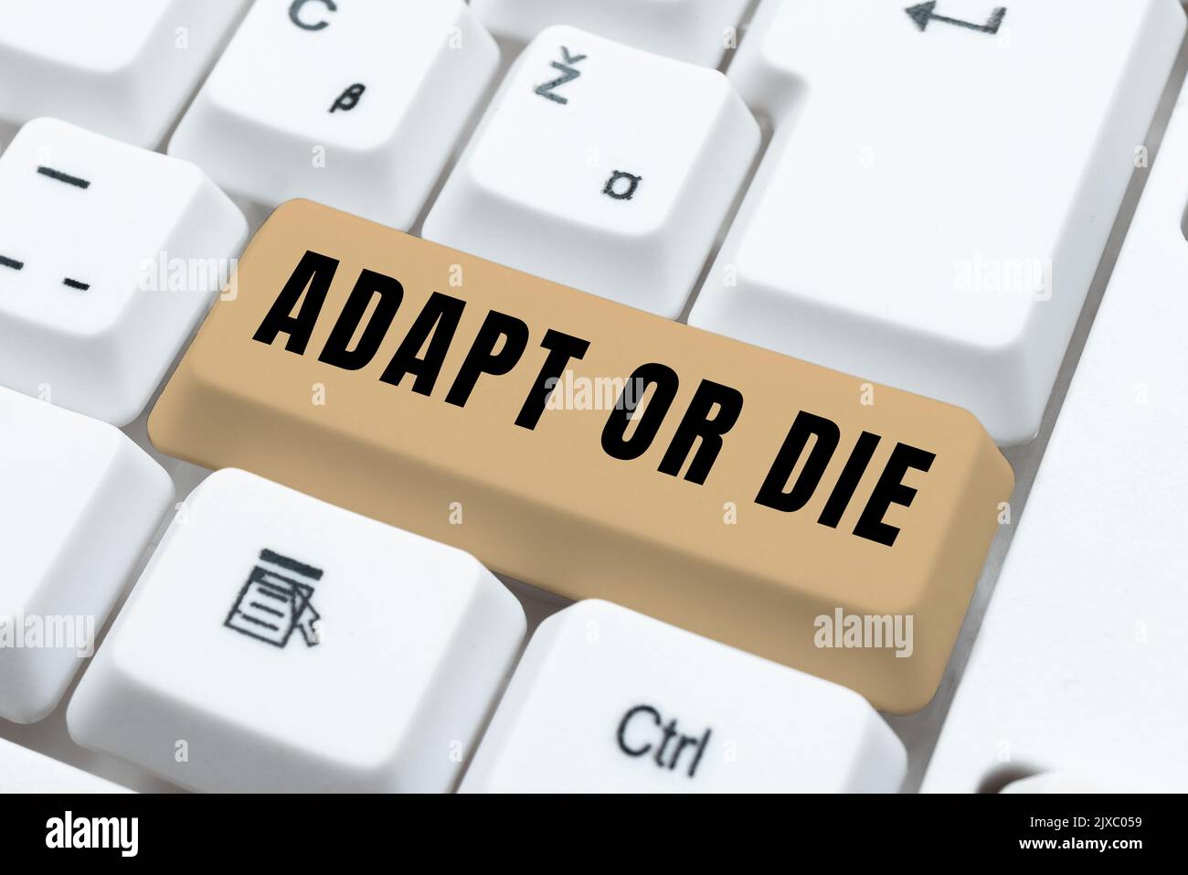 Text sign showing Adapt Or Die. Business idea Be flexible to changes to ...
