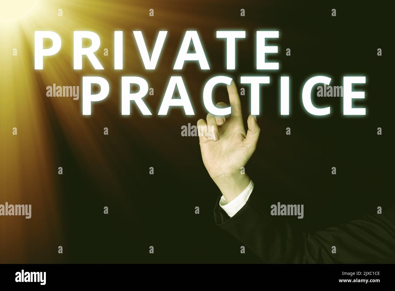 Sign displaying Private Practicework of professional practitioner such ...