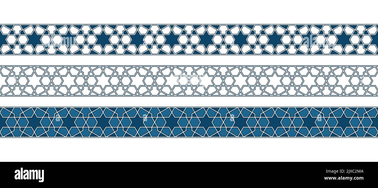 Islamic ornament pattern border for Ramadan card Stock Vector Image ...