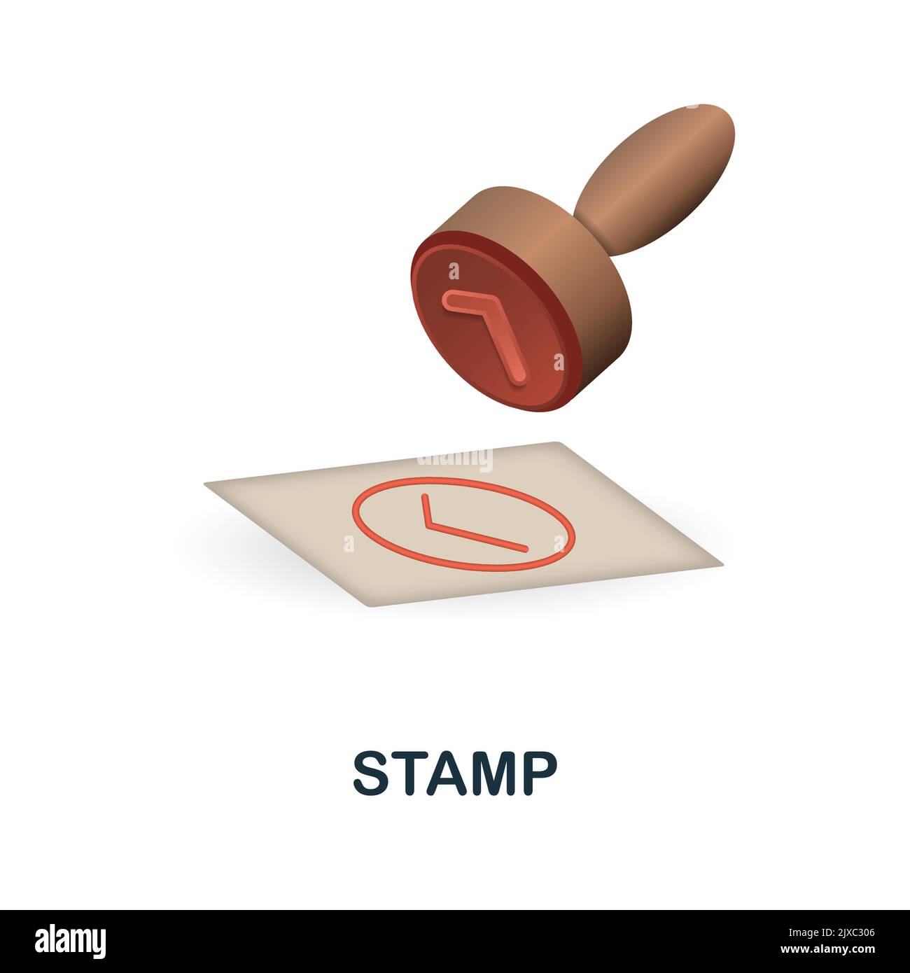 Stamp icon. 3d illustration from banking collection. Creative Stamp 3d ...