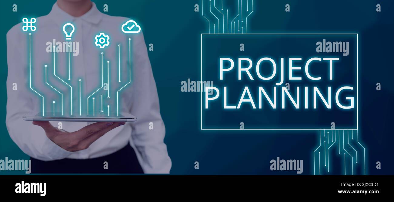 Hand writing sign Project Planningschedules such as Gantt charts to ...