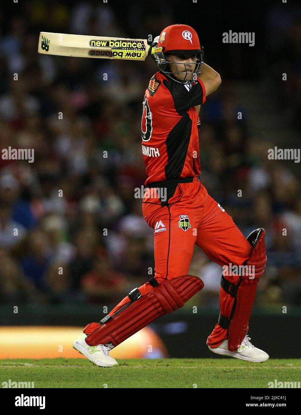 Jack Wildermuth of the Melbourne Renegades bats during the Big Bash ...