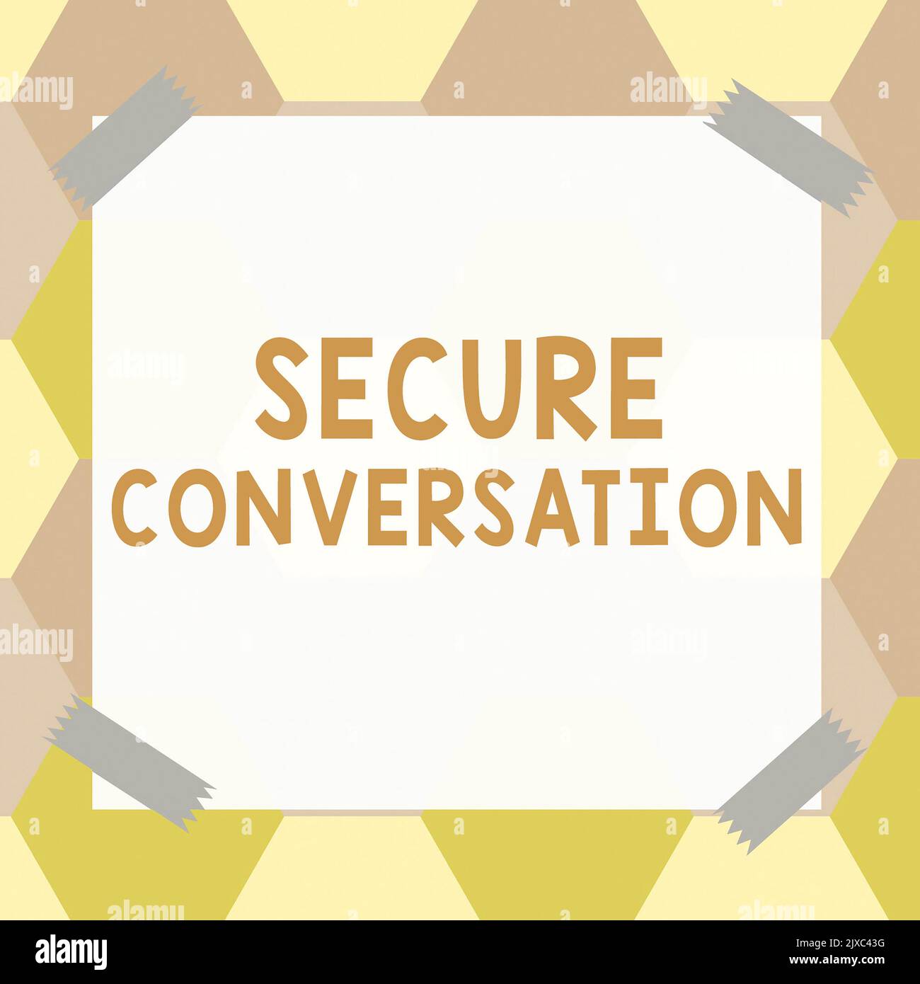 Text caption presenting Secure Conversation. Business concept Secured Encrypted Communication ...