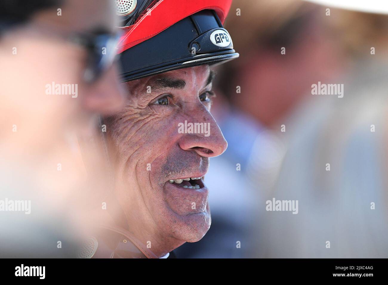Jockey Robbie Fradd smiles after riding Problem Solver (left) to win ...