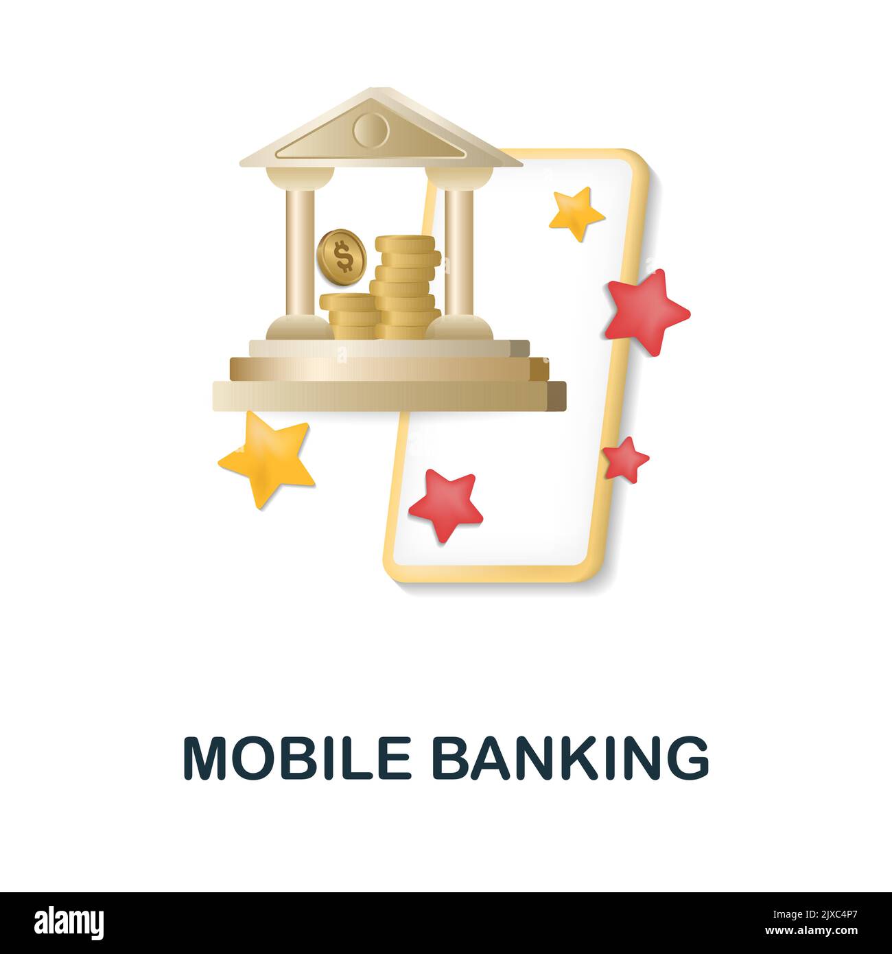Mobile Banking icon. 3d illustration from banking collection. Creative ...