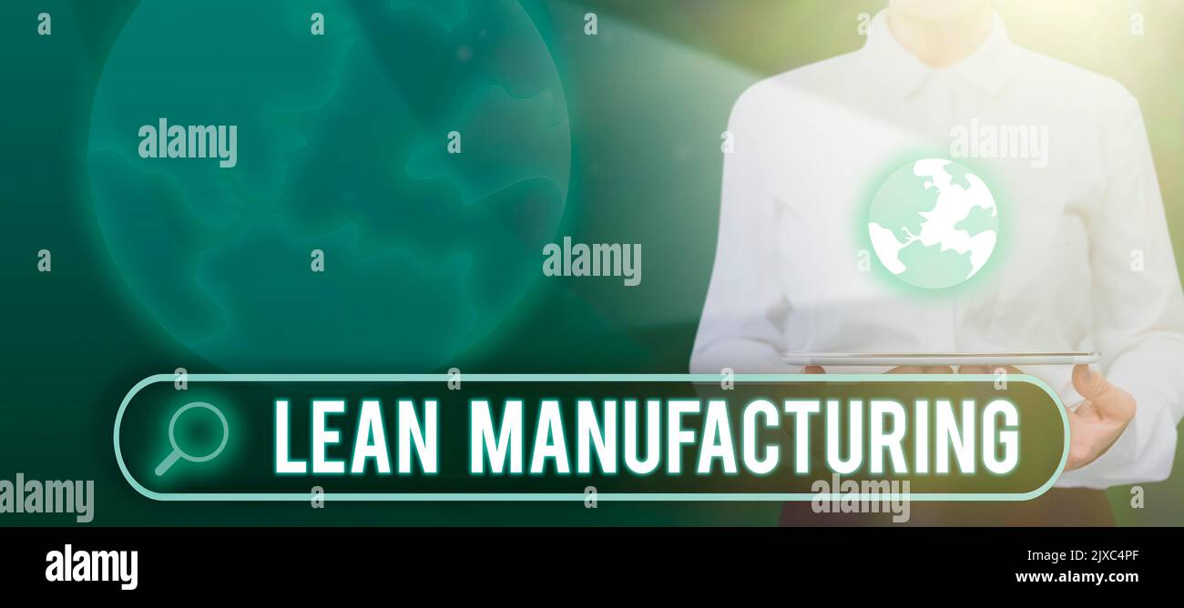 Text sign showing Lean ManufacturingWaste Minimization without ... Text sign showing Lean ManufacturingWaste Minimization without ...