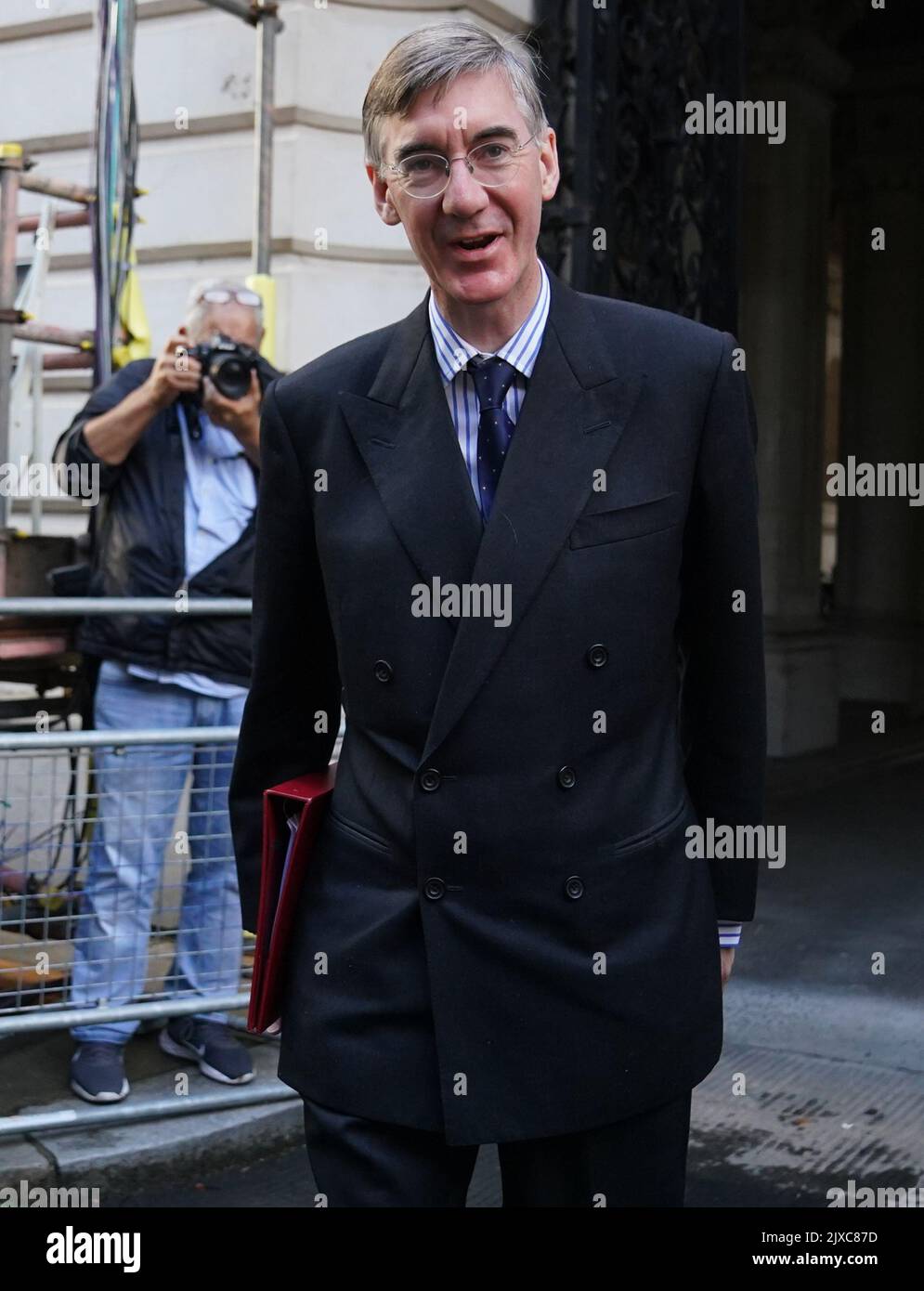 Business Secretary Jacob Rees-Mogg arriving in Downing Street, London ...