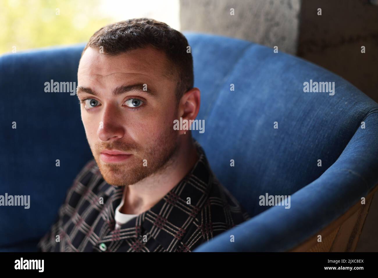 British singer Sam Smith poses for a photograph in Sydney, Tuesday ...