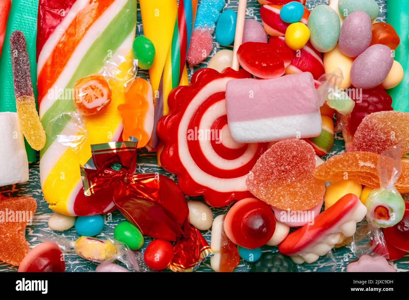 Different colorful fruit candy Stock Photo - Alamy