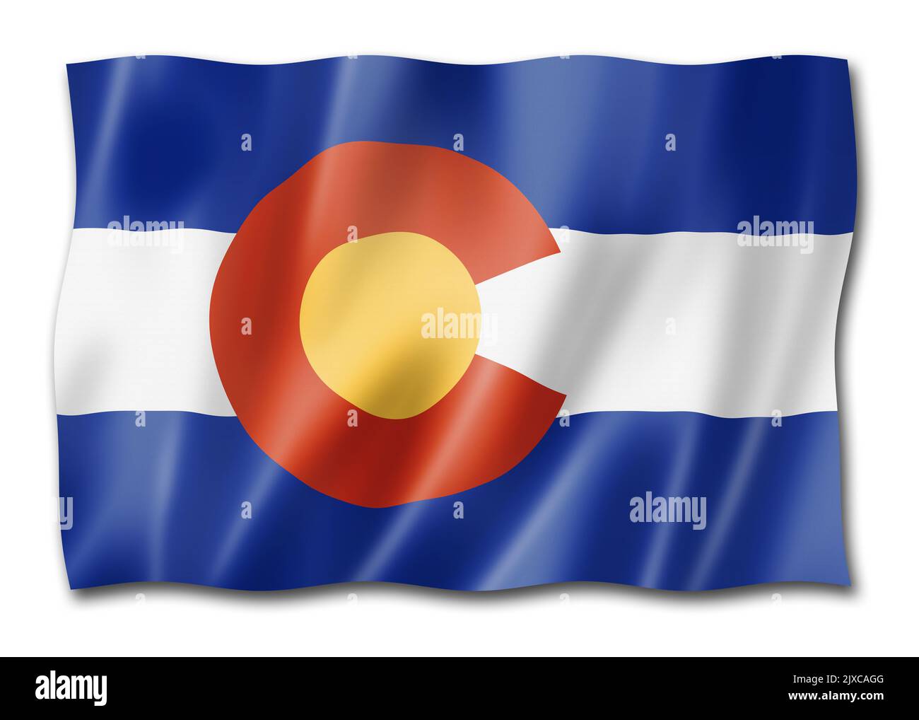 Official Colorado Flag Waving