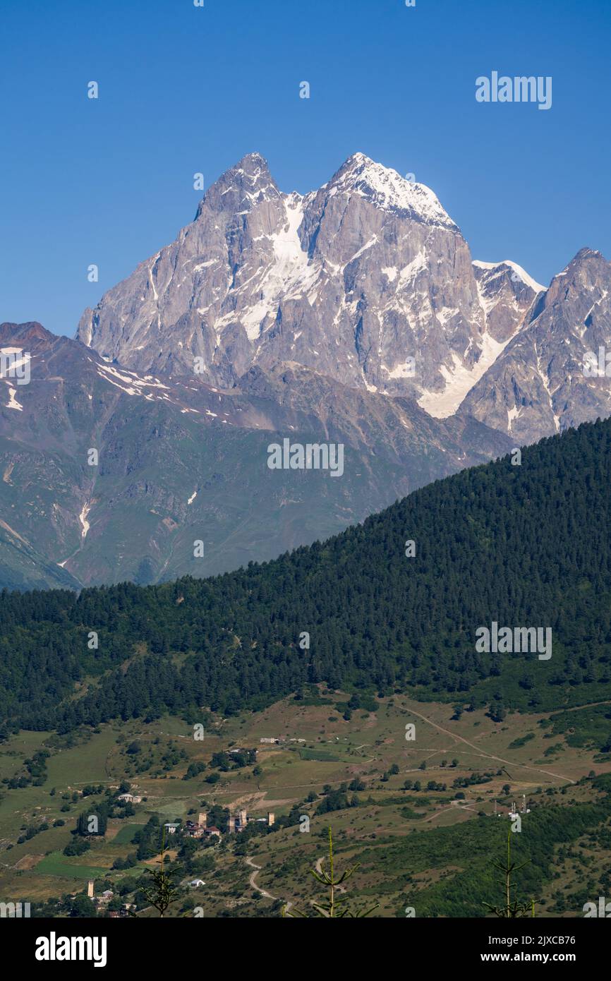 Mountain Ushba in Svaneti, Georgia Stock Photo - Alamy