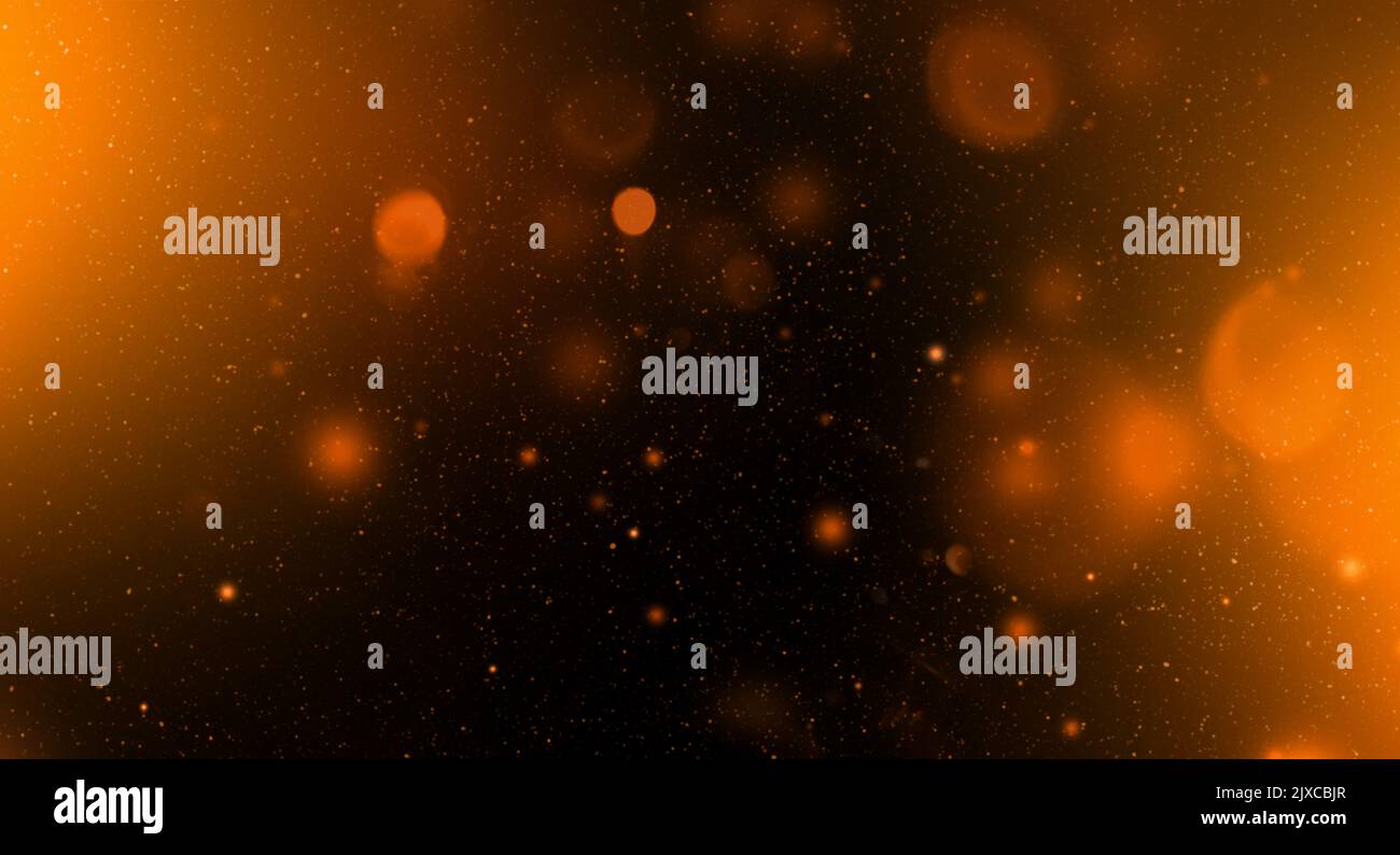 Yellow colorful starry sky, horizontal galaxy background banner Stock ...
