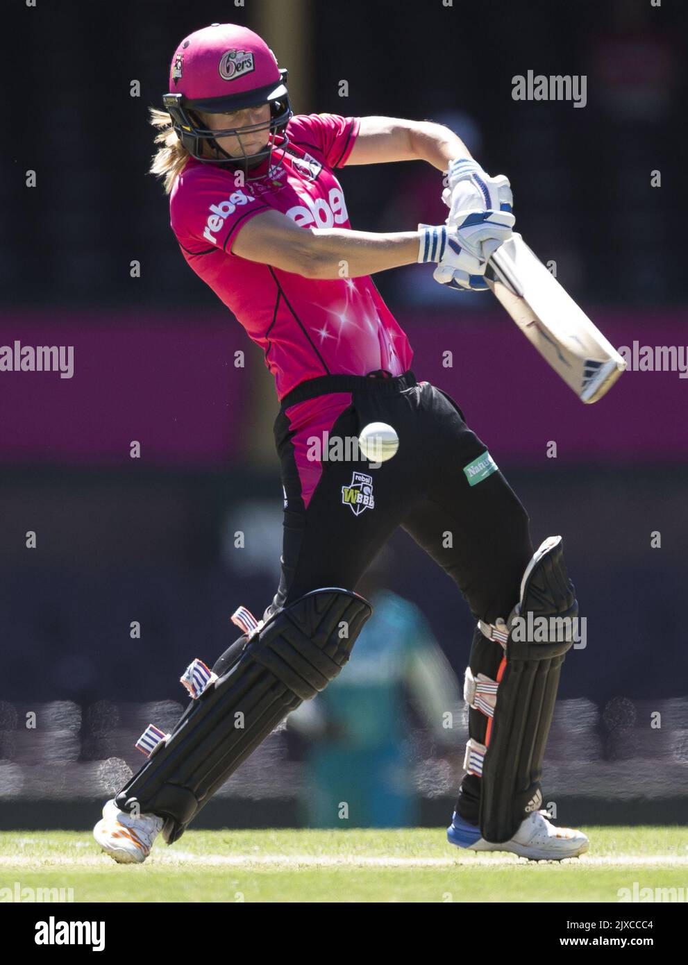 Ellyse Perry of the Sixers bats during the Womens Big Bash League (WBBL ...