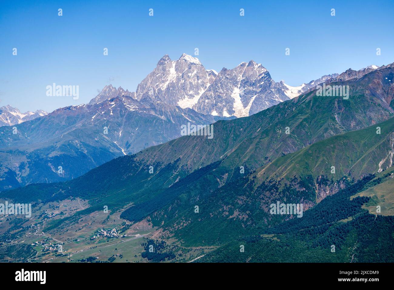 Mountain Ushba in Svaneti, Georgia Stock Photo - Alamy