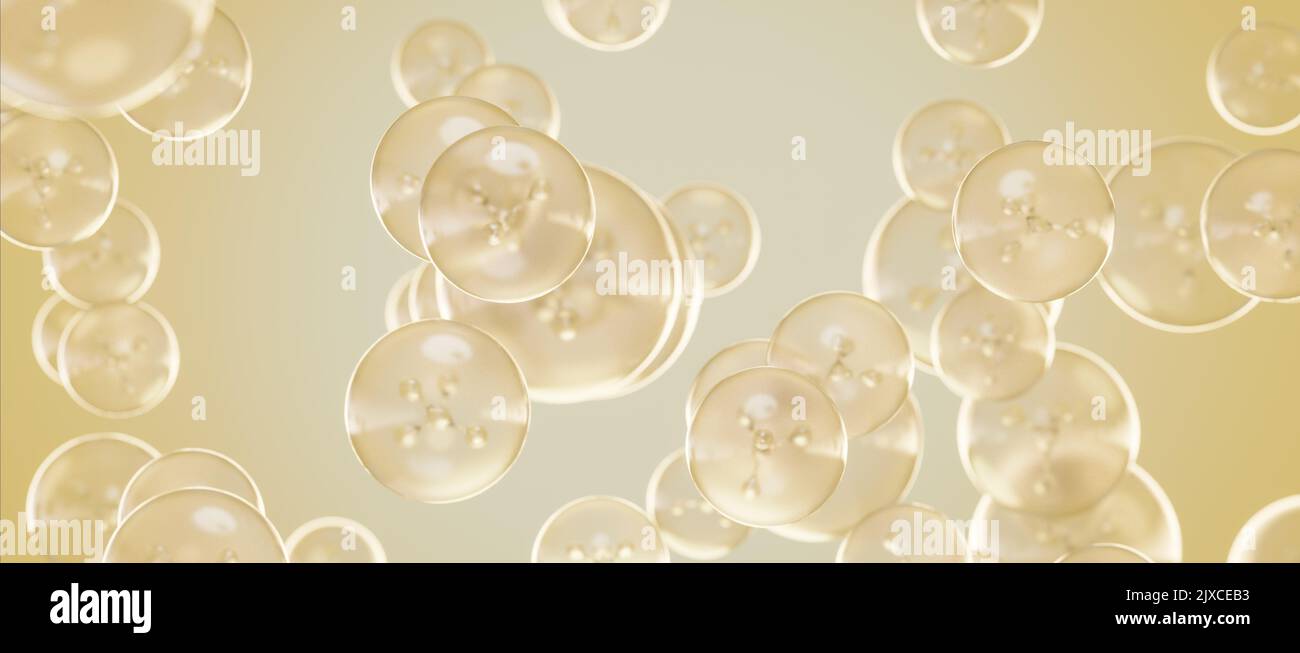 Creative Luxurious Skin Serum Purity Radiant Background 3D Illustration ...