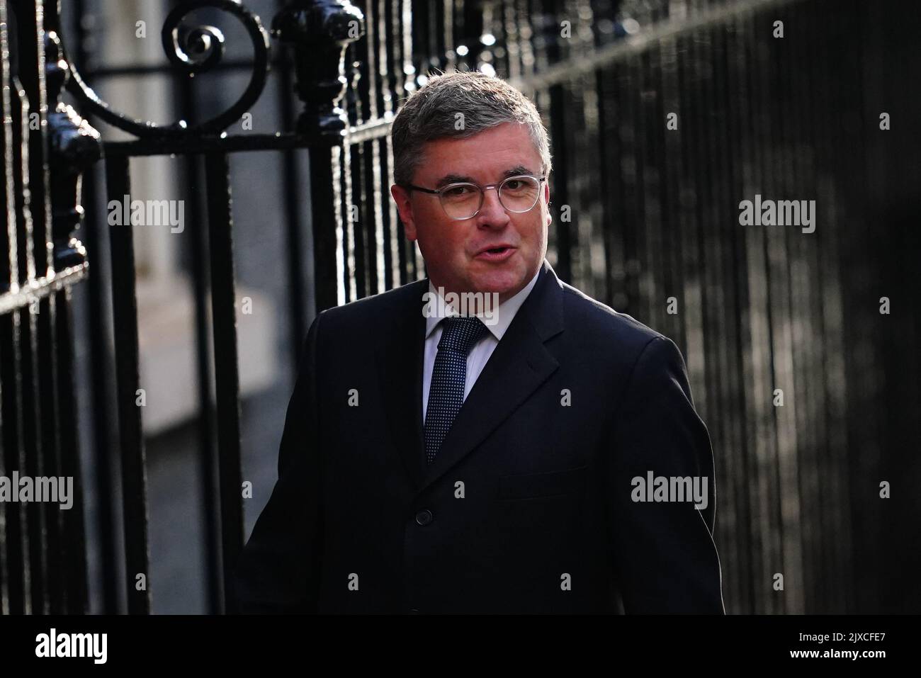Welsh Secretary Robert Buckland arriving in Downing Street, London, for ...