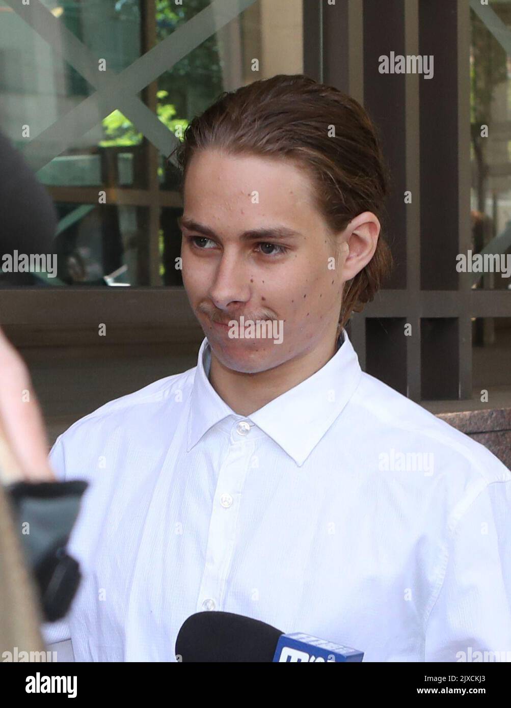 Dylan Hooper leaves the Magistrates court in Melbourne, Monday, Janaury ...