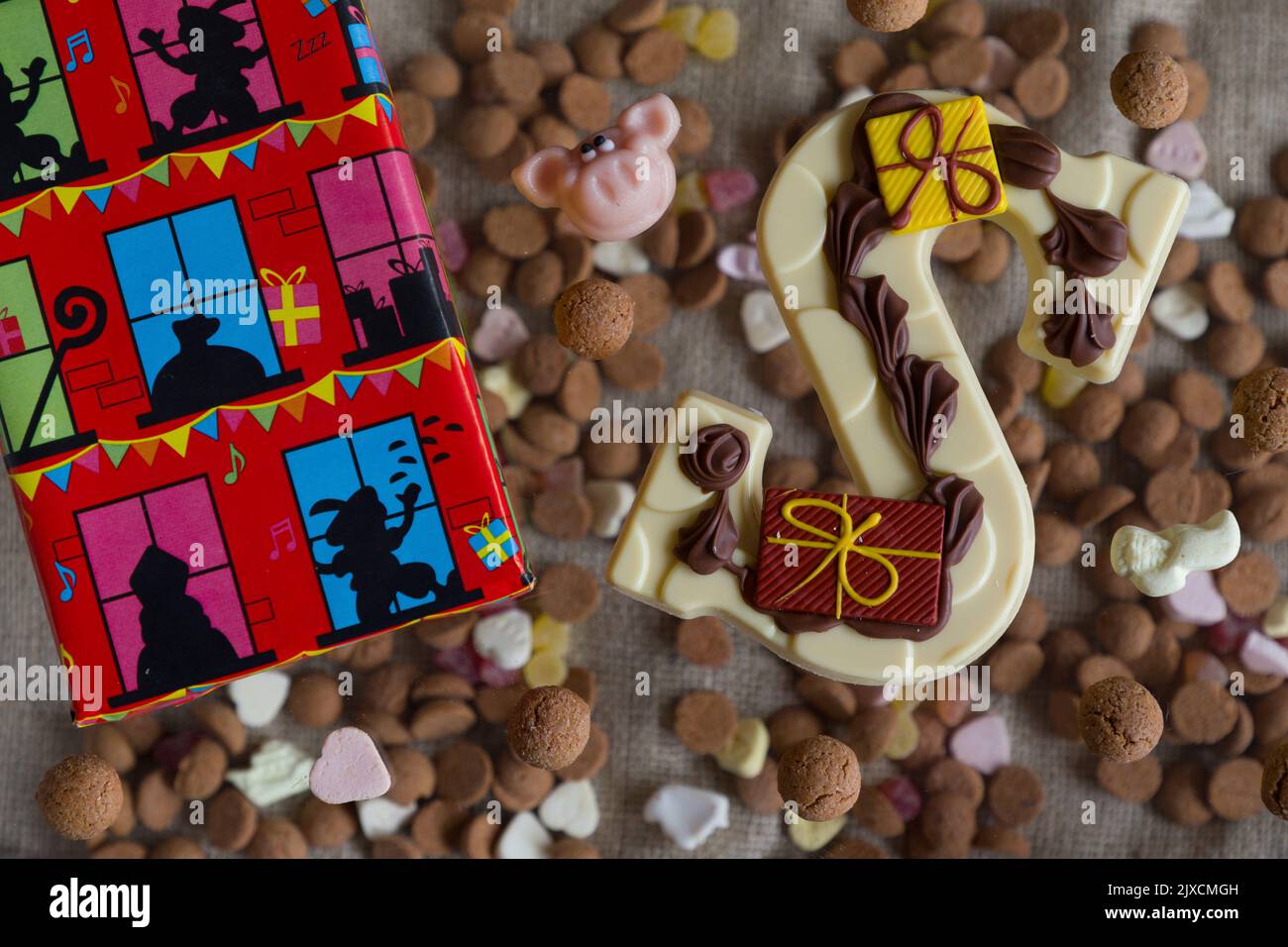 Dutch Sinterklaas tradition:A chocolate letter, a present and candy ...